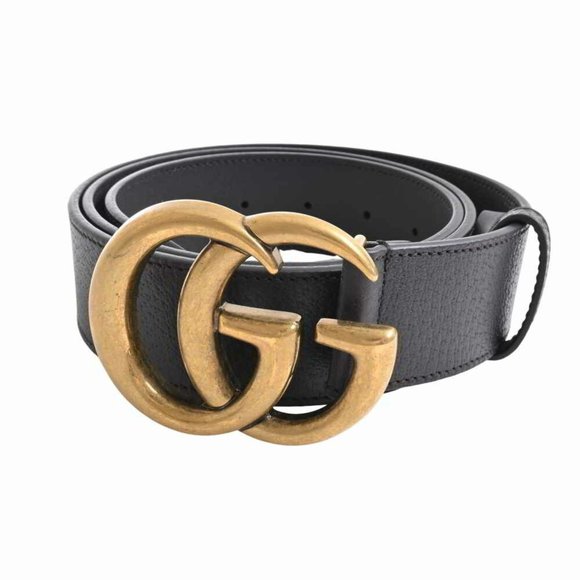 Gucci | Accessories | Gucci Leather Gg Marmont Double G Buckle Belt 0 ...